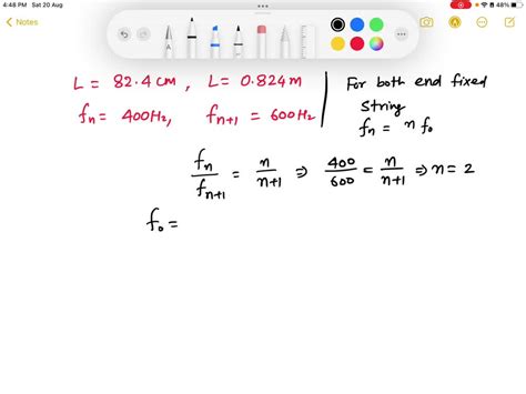 solved a string that is stretched between fixed supports separated by