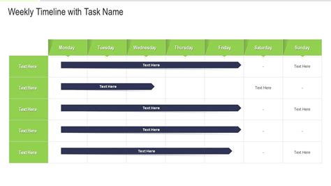 Weekly Timeline With Task Name Various Phases That Determine Effective Devo