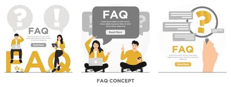 Premium Vector Flat Vector Frequently Asked Questions Faqs Concept Illustration
