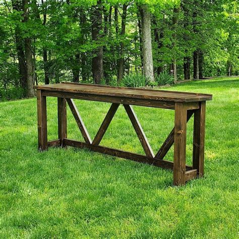 Rustic Sofa Table Etsy