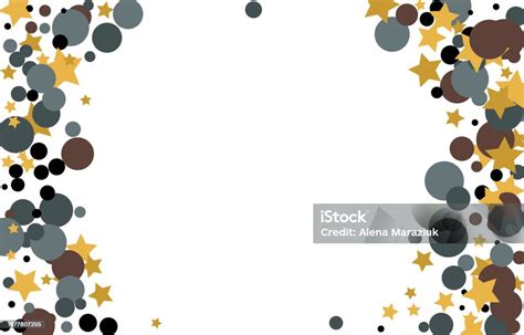 금색 파란색 갈색 검은색 색종이 조각 원과 별 우주의 빛 크리스마스 추상 패턴입니다 엽서 배너 웹에 대 한 아름 다운 그림입니다 이미지의 배경입니다 벡터 일러스트 레이 션
