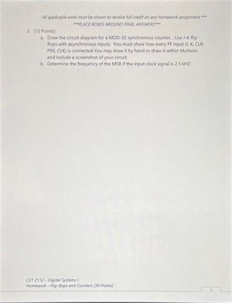 Solved 3 10 Points A Draw The Circuit Diagram For A