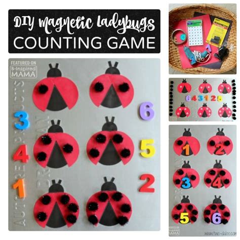 Adorable Diy Magnetic Ladybug Counting Game