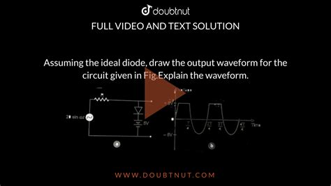 assuming the ideal diode draw the output waveform for the circuit