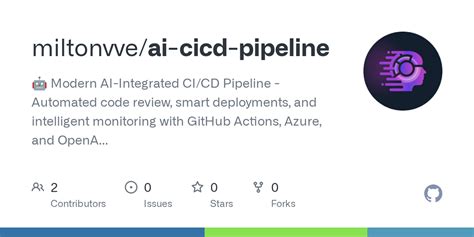 Github Miltonvveai Cicd Pipeline 🤖 Modern Ai Integrated Cicd Pipeline Automated Code