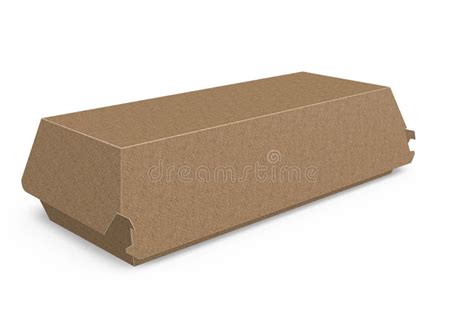 3d Rendering High Resolution Image Craft Fast Food Packaging Template