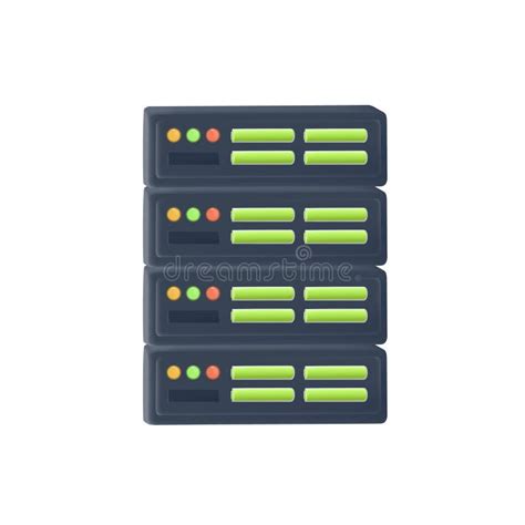Data Center Server 3D Icon Server Data Web Hosting Cloud Storage