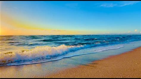 4k Mesmerizing Sea Peaceful Ocean Waves On A Calm Beach Relax