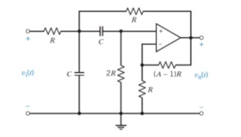 Solved A Given The Sallen Key Circuit Find Dc Gain K