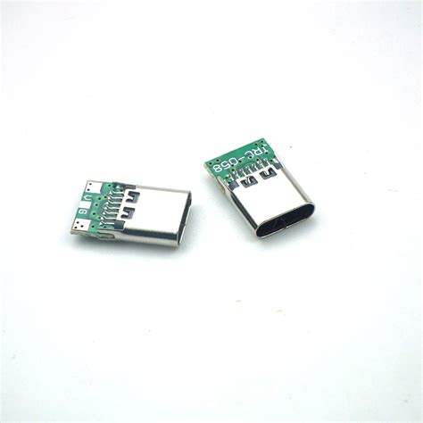 USB Type C 2p Welding Wire Female Connector Cable For Mobile Phone Charging Type C And 24pin