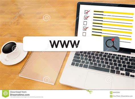 Website Online Internet Web Page Computer Browser Connection Stock