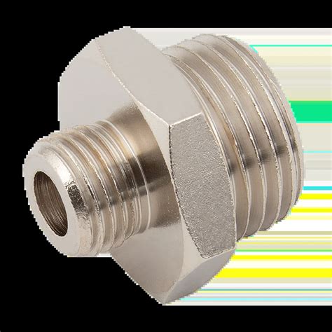 Nickel Plated Brass Unequal Male Adaptors Metric And Bspp Pneumatics
