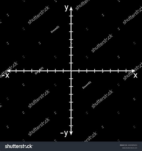 Cartesian Coordinate System Plane Vector Illustration Stock Vector