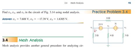 Solved Find V1v2 And V3 In The Circuit Of Fig 314 Using