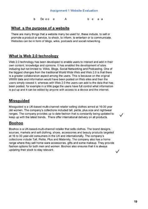 Assignment 1 Sample Unit5 2023 Assignment 1 Website Evaluation