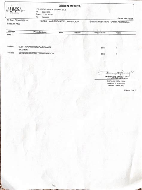 Orden Médica Pdf