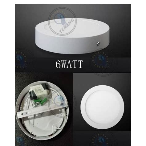 Lampu Downlight Panel Led W Outbow Ob Putih Bulat Watt Tipis Plafon Termurah Terlaris Shopee