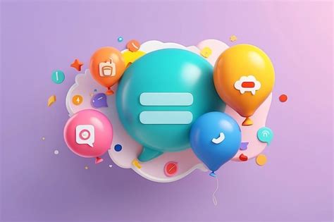 Premium Photo 3d Notification Bell Icon With Chat Bubble Speech Floating Around On Pastel