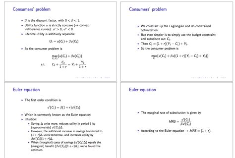 Economics Euler Equation And Marginal Rate Of Substitution