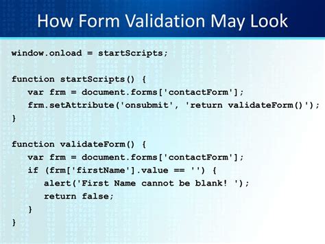 Ppt Javascript Validation Powerpoint Presentation Free Download Id