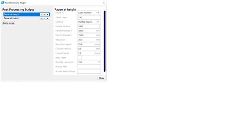 cura 4 10 0 pause at height layer corrupts line width and layer height