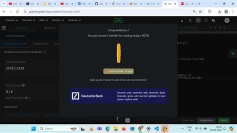 Sushmethaa Muruganandan On Linkedin Gfgstreak2024 Potd Deutschebank