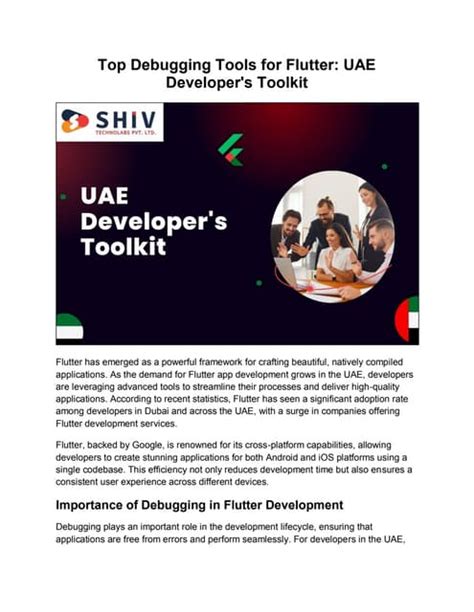 uae developer s guide to the best debugging tools for flutter pdf
