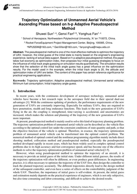 Pdf Trajectory Optimization Of Unmanned Aerial Vehicles Ascending Phase Based On H P Adaptive