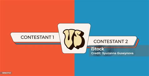 Versus Groovy Retro Blank Vs Vector Background Template Stock Illustration Download Image Now