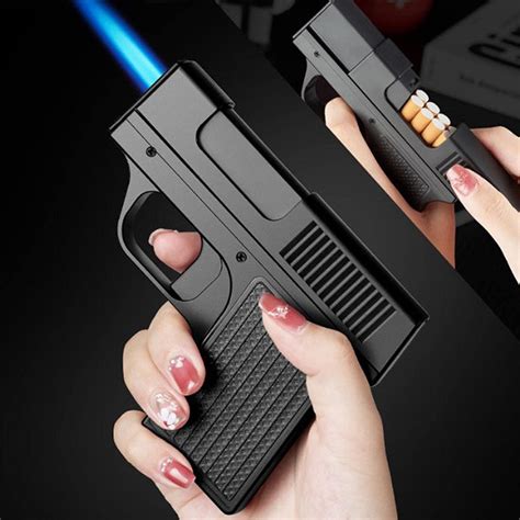 Windproof Gun Lighter With Cigarettes Holder Box Price In Nepal