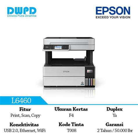 Jual Epson Printer L6460 L 6460 Print Scan Copy Adf And Duplex Up To F4