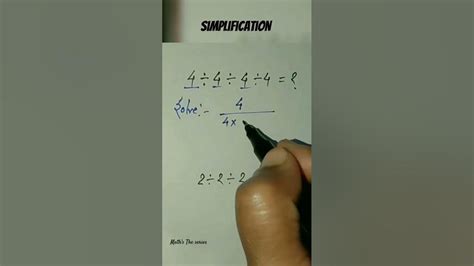 Simplification ️ Mathstheseries Maths Shorts Mathstricks Mathsimplification Youtube