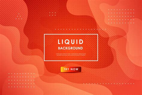 Abstract Orange Gradient Wavy Light Liquid Color With Geometric Shape Background Eps10 Vector