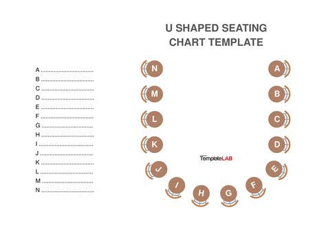 U Shape Style Seating Diagram