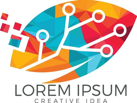 Green Leaf Technology Logo Design Circuit Leaf Vector Design 11576870