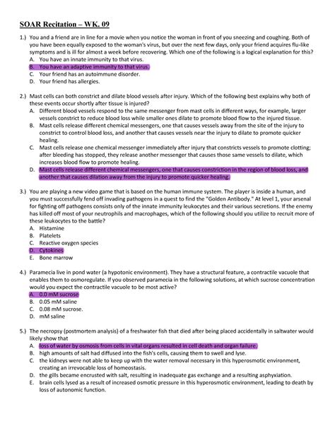 Soar 9 Questions Recitation Quiz Answers Warning Tt Undefined