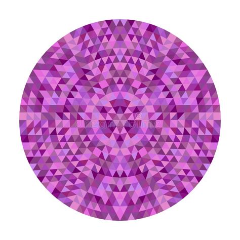 Round Abstract Triangle Kaleidoscopic Mandala Design Symmetrical Vector Pattern Graphic From