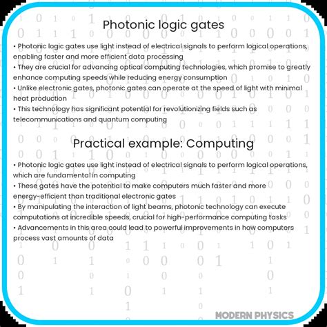 Photonic Logic Gates Speed Efficiency And Integration In Optics