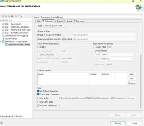 debugging error with st link v2 with stm32wle5jc