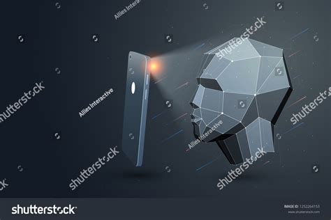 Biometric Identification Facial Recognition System Concept Stock Vector Royalty Free