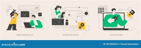 Web Development And Support Abstract Concept Vector Illustrations Stock Vector Illustration