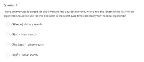 Solved I Have An Array Based Sorted List And I Want To Find Chegg Com