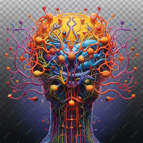 Vibrant Abstract Neural Network Visualization In Color Premium Ai Generated Psd