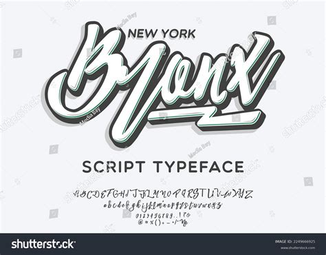 Bronx New York City Print Hand Stock Vector Royalty Free 2249666925