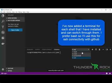 Visual Studio Code Shells Git And SSH YouTube