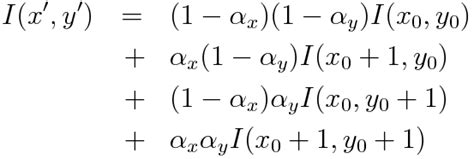 回転した画像をバイリニア補間する 詠み人知らずの備忘録