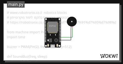 Prueba Simple Buzzer Wokwi Esp32 Stm32 Arduino Simulator
