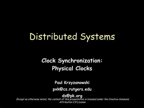 Clock Synchronization Distributed Computing Ppt