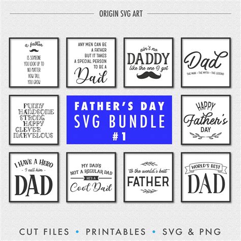 Fathers Day Svg Bundle Origin Svg Art
