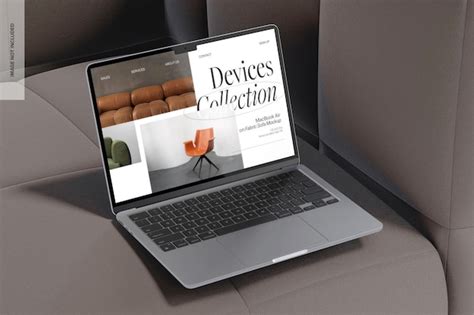 Premium Psd Macbook Air On Sofa Mockup Perspective